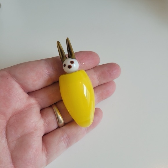 Makeup | Yellow And Brown Glass Mini Bunny Rabbit Perfume Bottle ...